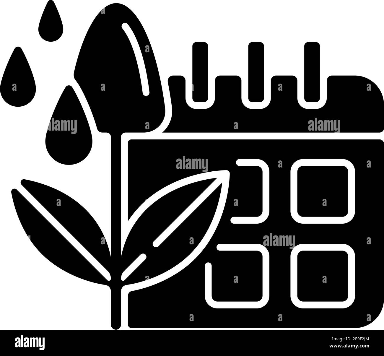 Irrigation scheduling black glyph icon Stock Vector Image & Art - Alamy