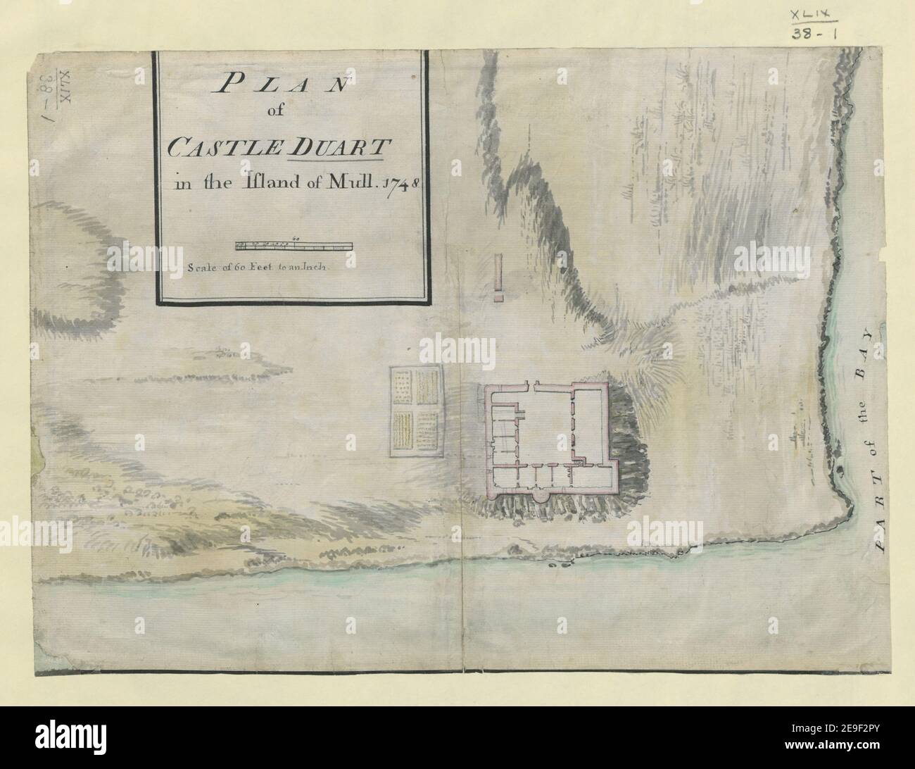 PLAN of CASTLE DUART in the Island of Mull. 1748. Map information ...