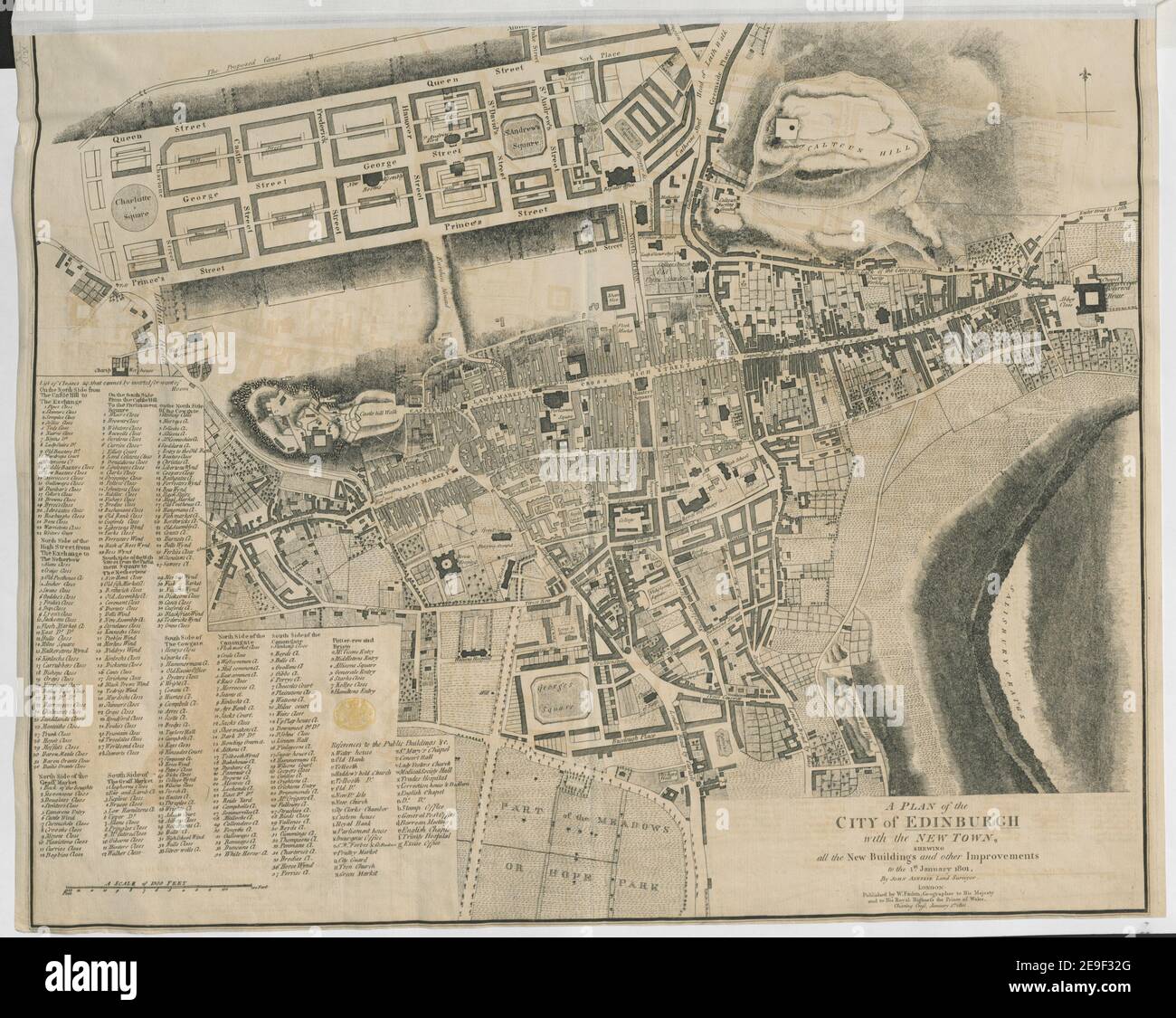 New town edinburgh map hi-res stock photography and images - Alamy
