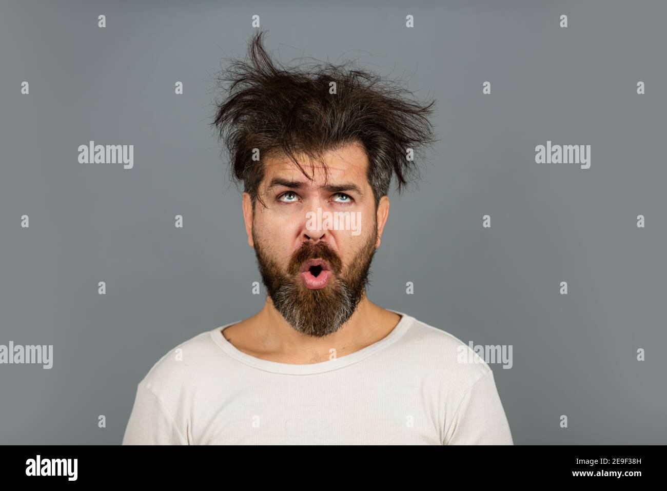 Messy hair guy hi-res stock photography and images - Alamy