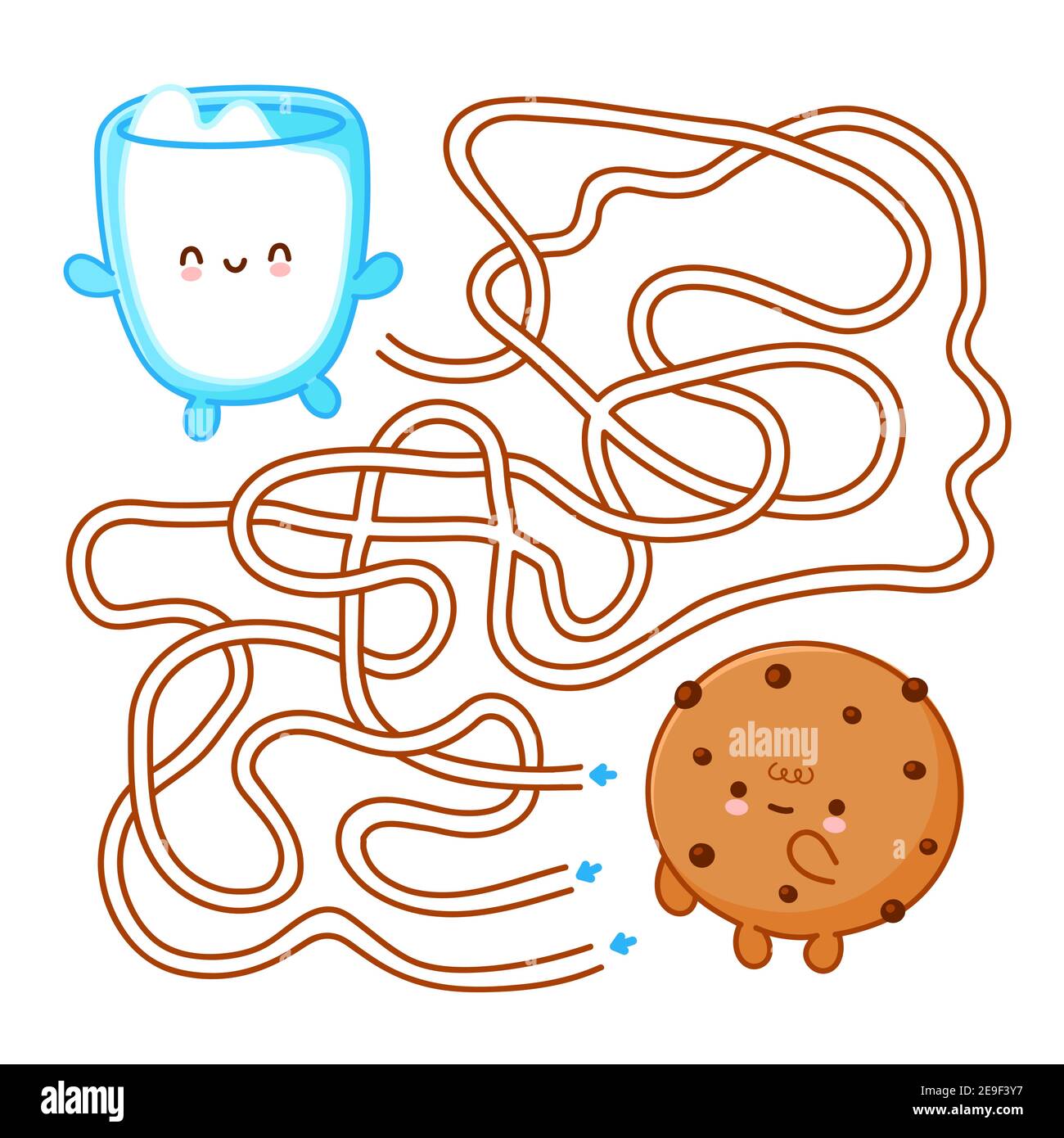 Milk and cookie vector Cut Out Stock Images & Pictures - Alamy