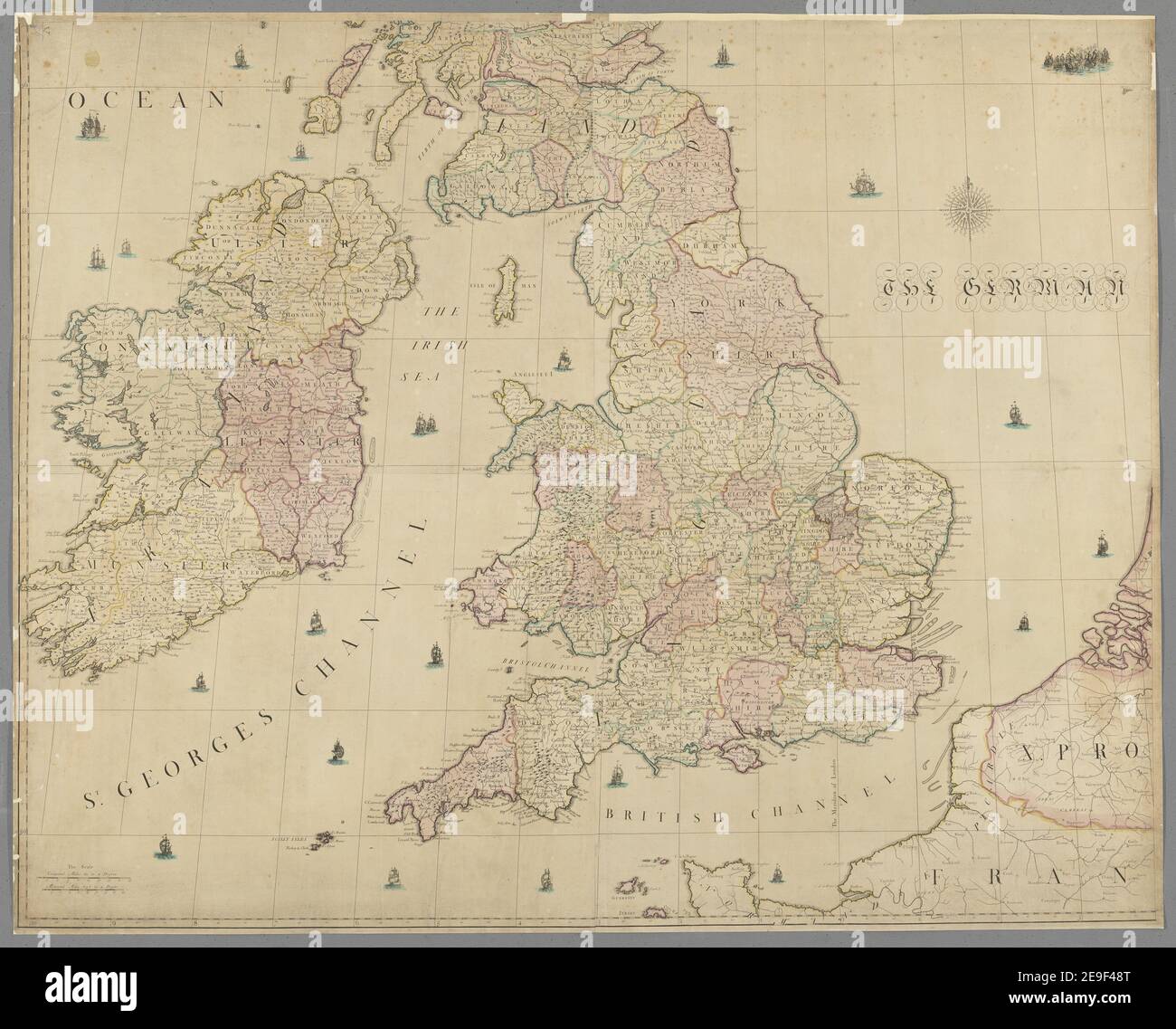 1760 map of england hi-res stock photography and images - Alamy