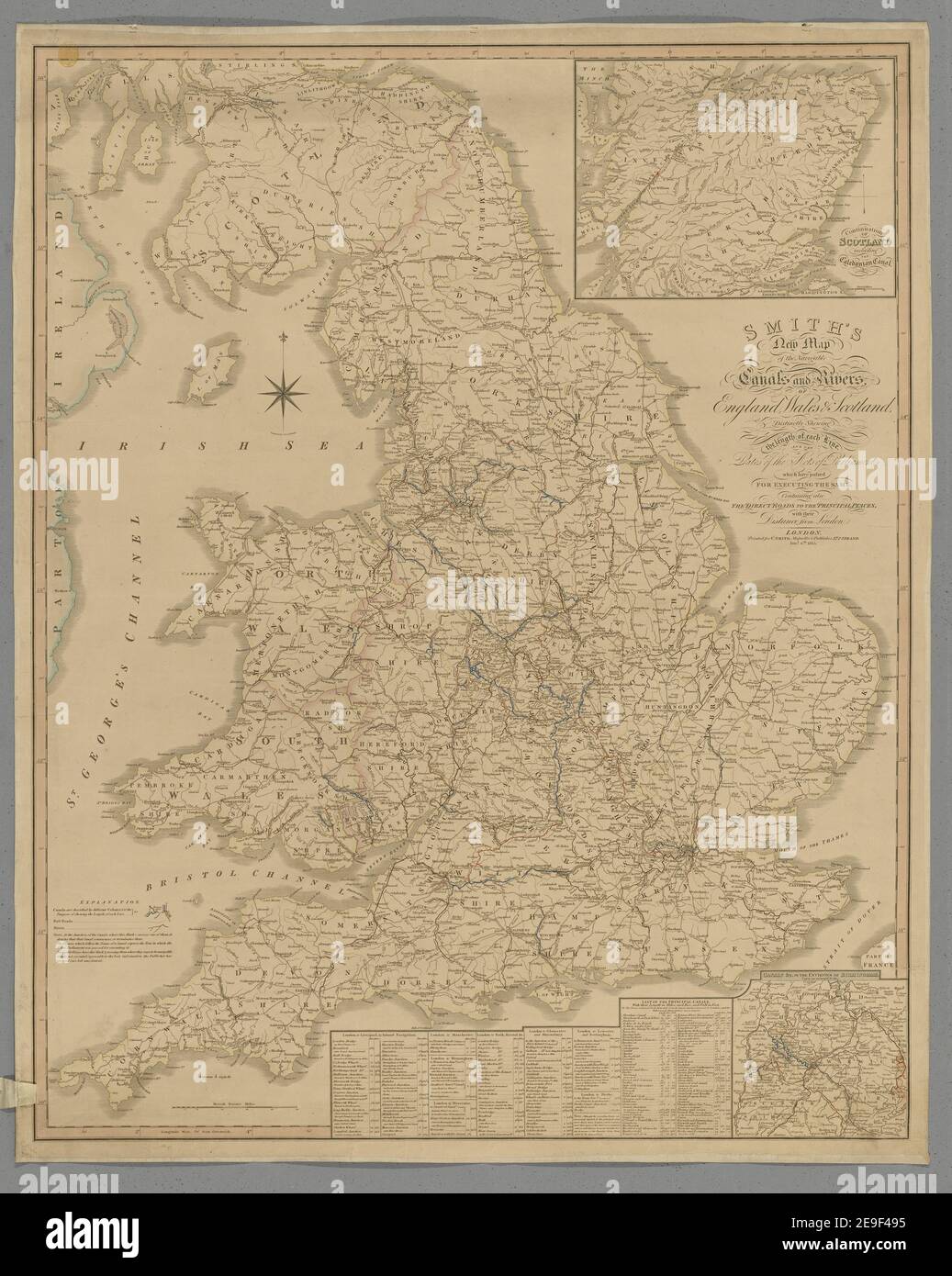 Smith New Map of the navigable Canals and Rivers of England, Wales ...