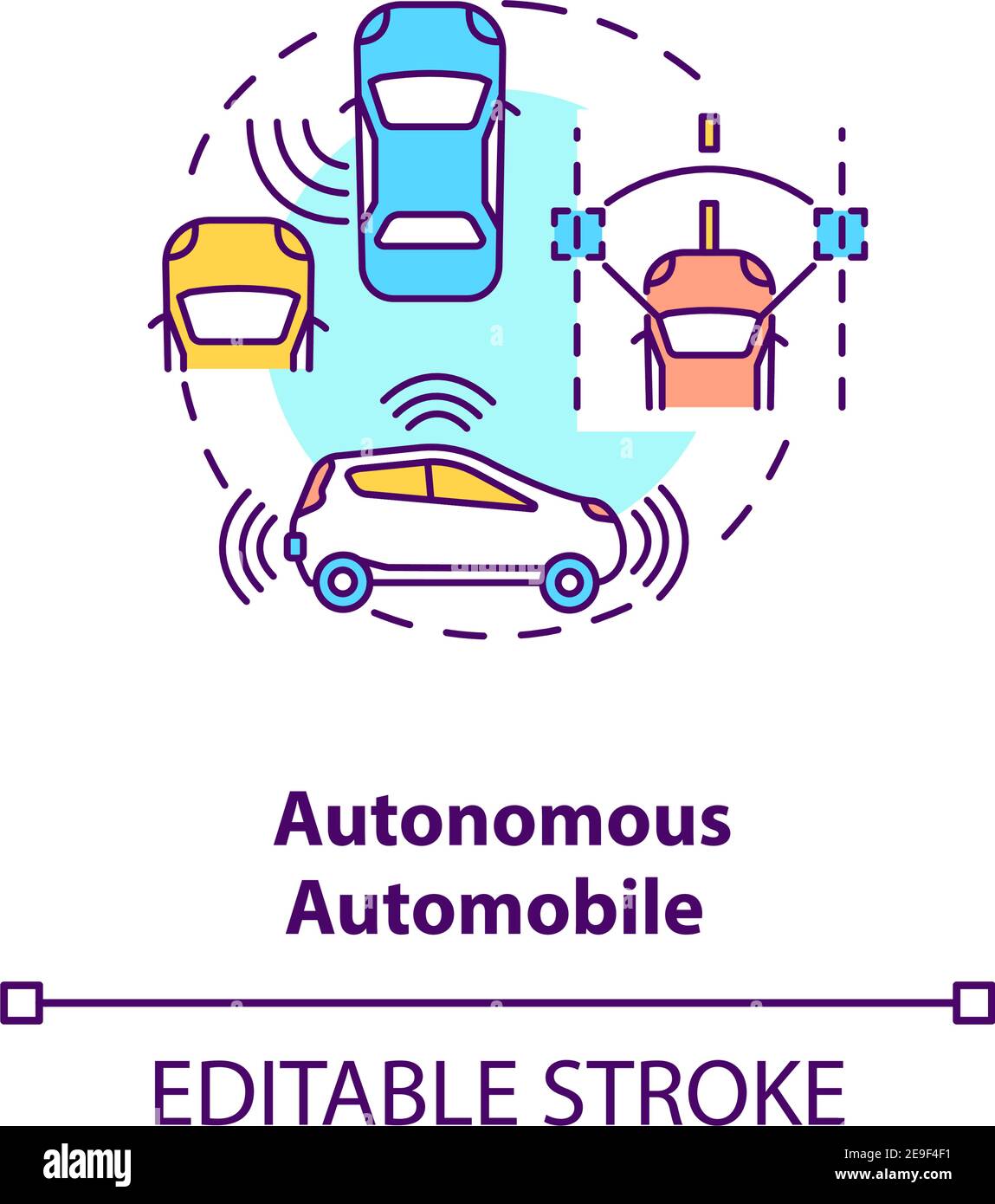 Autonomous automobile concept icon Stock Vector Image & Art - Alamy