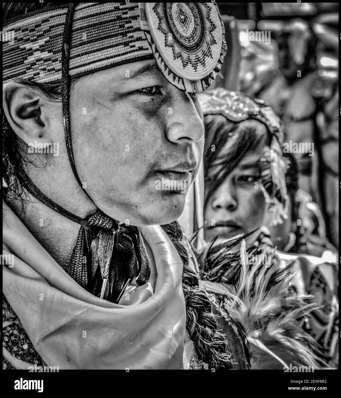 Participants in the powwows held during the annual Crow Fair, taking ...