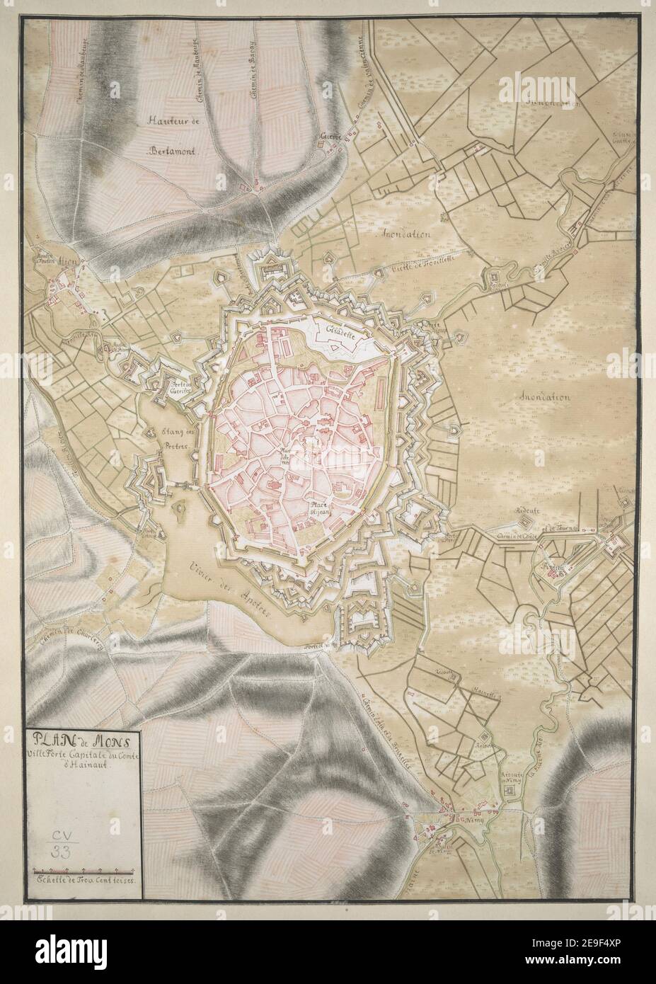 PLAN de MONS Map information: Title: PLAN de MONS ; 105.33. Date of ...