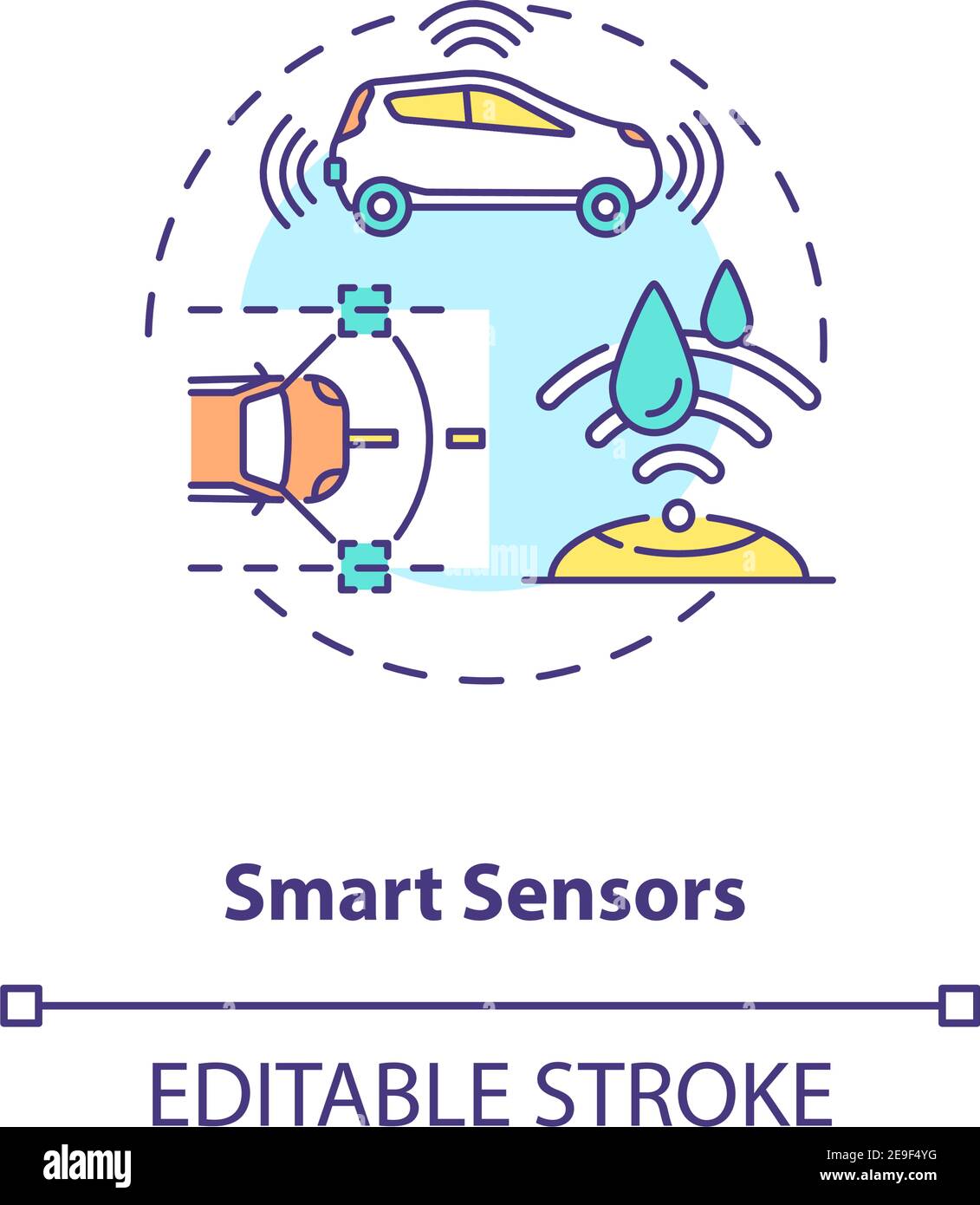 Smart sensors concept icon Stock Vector Image & Art - Alamy