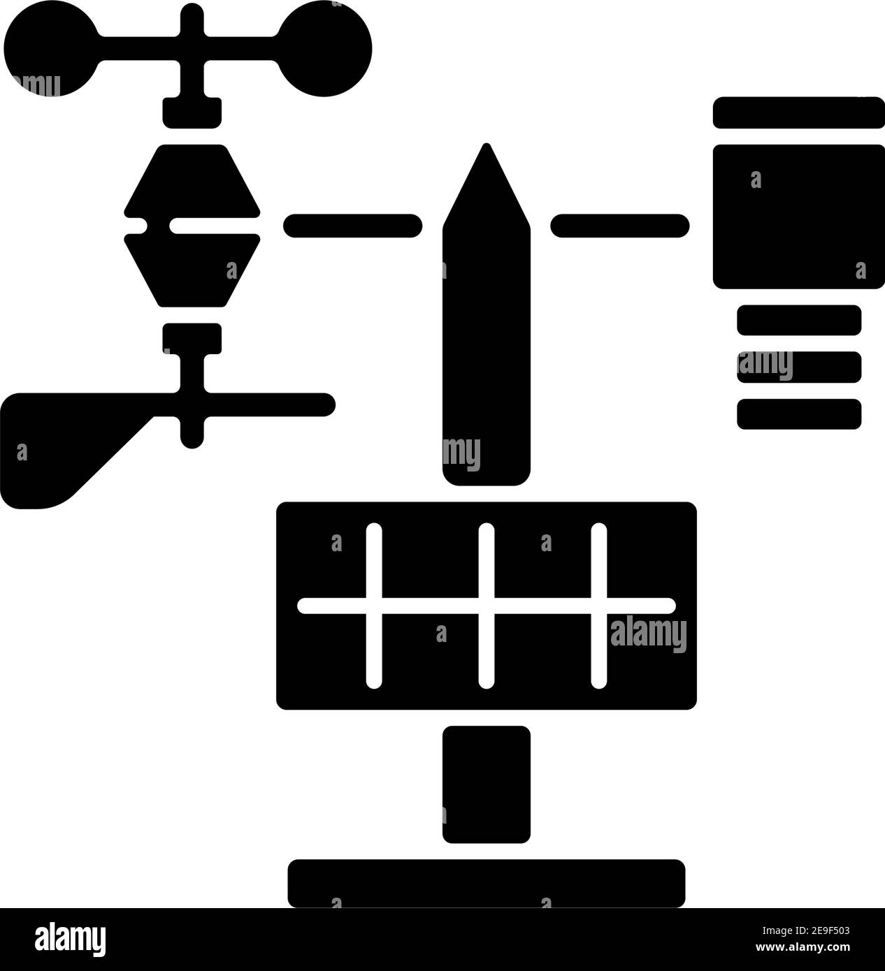 Weather station with anemometer Stock Vector Images - Alamy