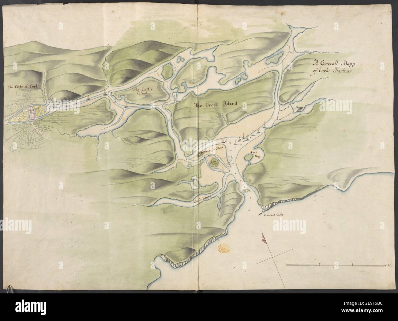A Generall Mapp of Cork Harbour. Map information: Title: A Generall ...