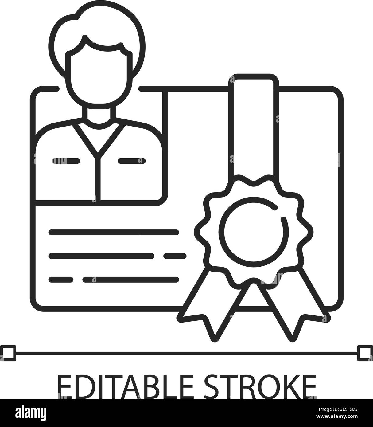 Workshop certificate linear icon Stock Vector Image & Art - Alamy