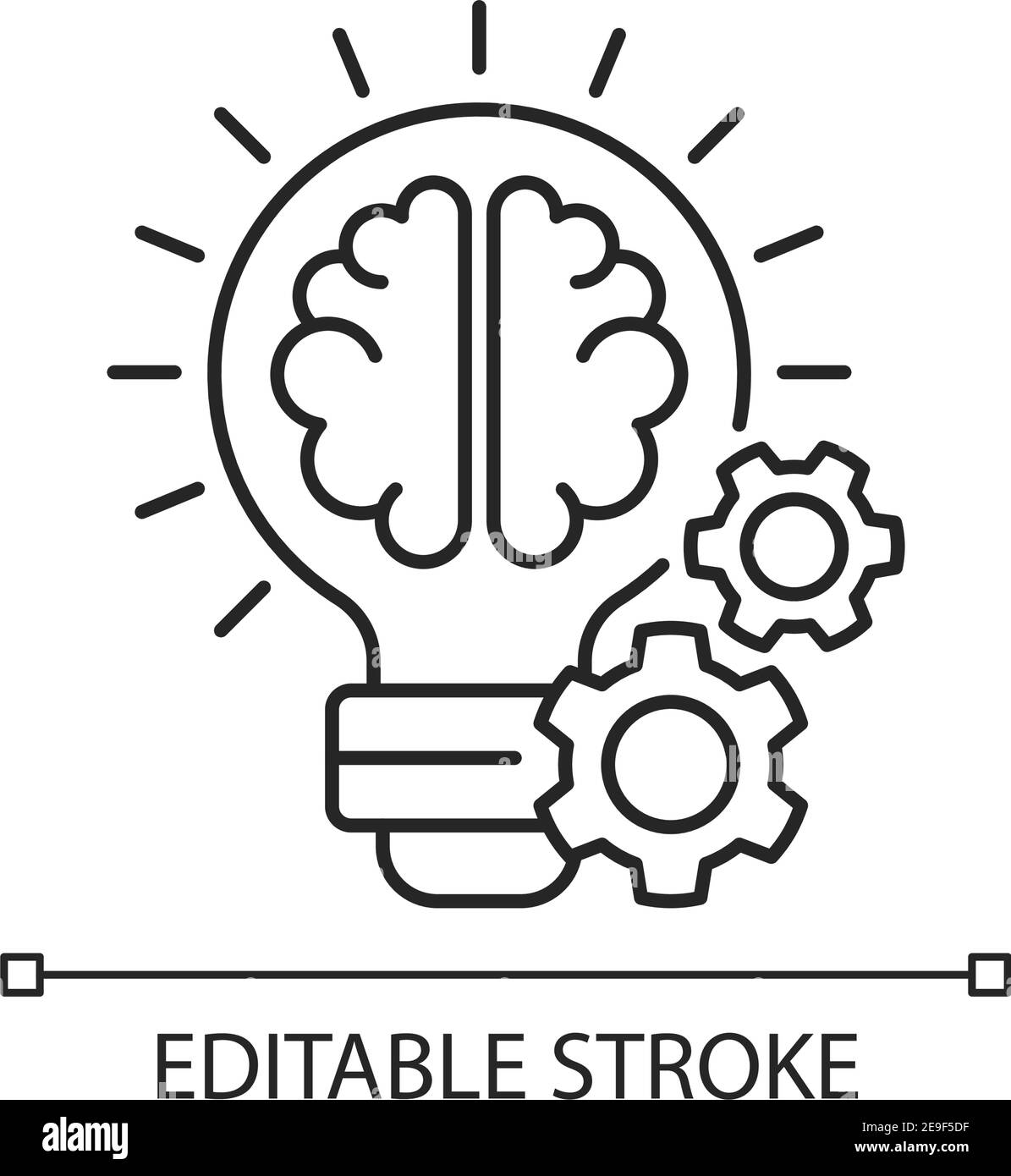 Idea generation linear icon Stock Vector Image & Art - Alamy