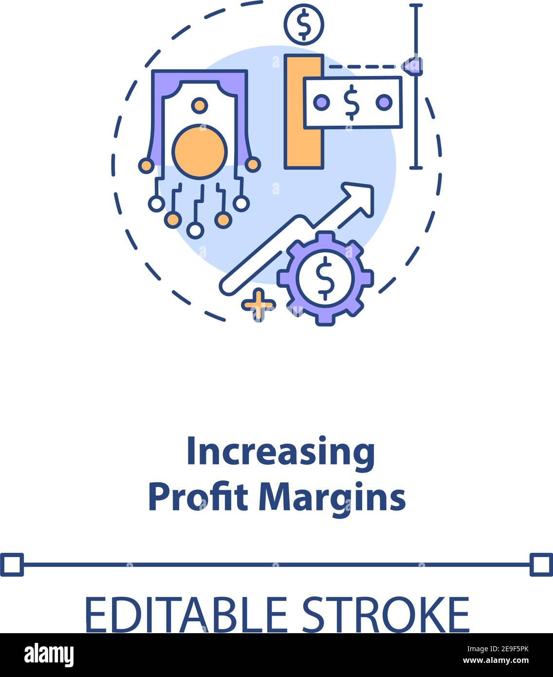 Increasing profit margins concept icon Stock Vector Image & Art - Alamy