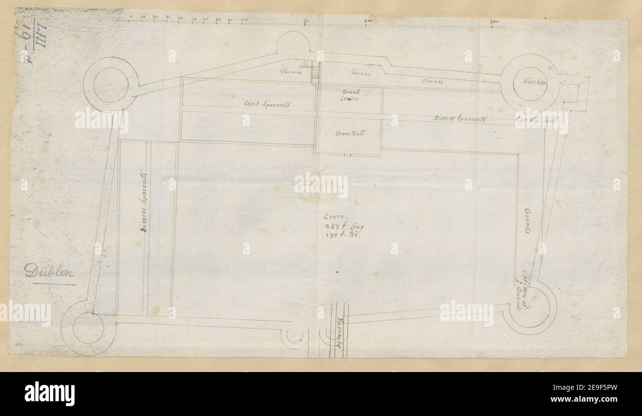 Plan of Dublin Castle, showing proposed buildings . Map information ...