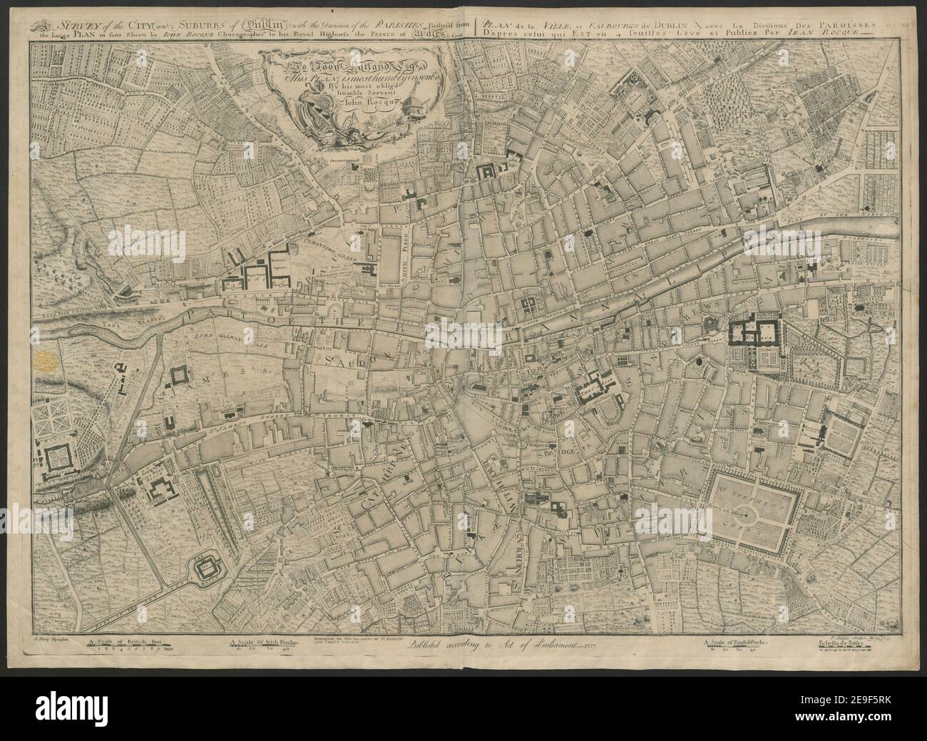 Rocque dublin map hi-res stock photography and images - Alamy