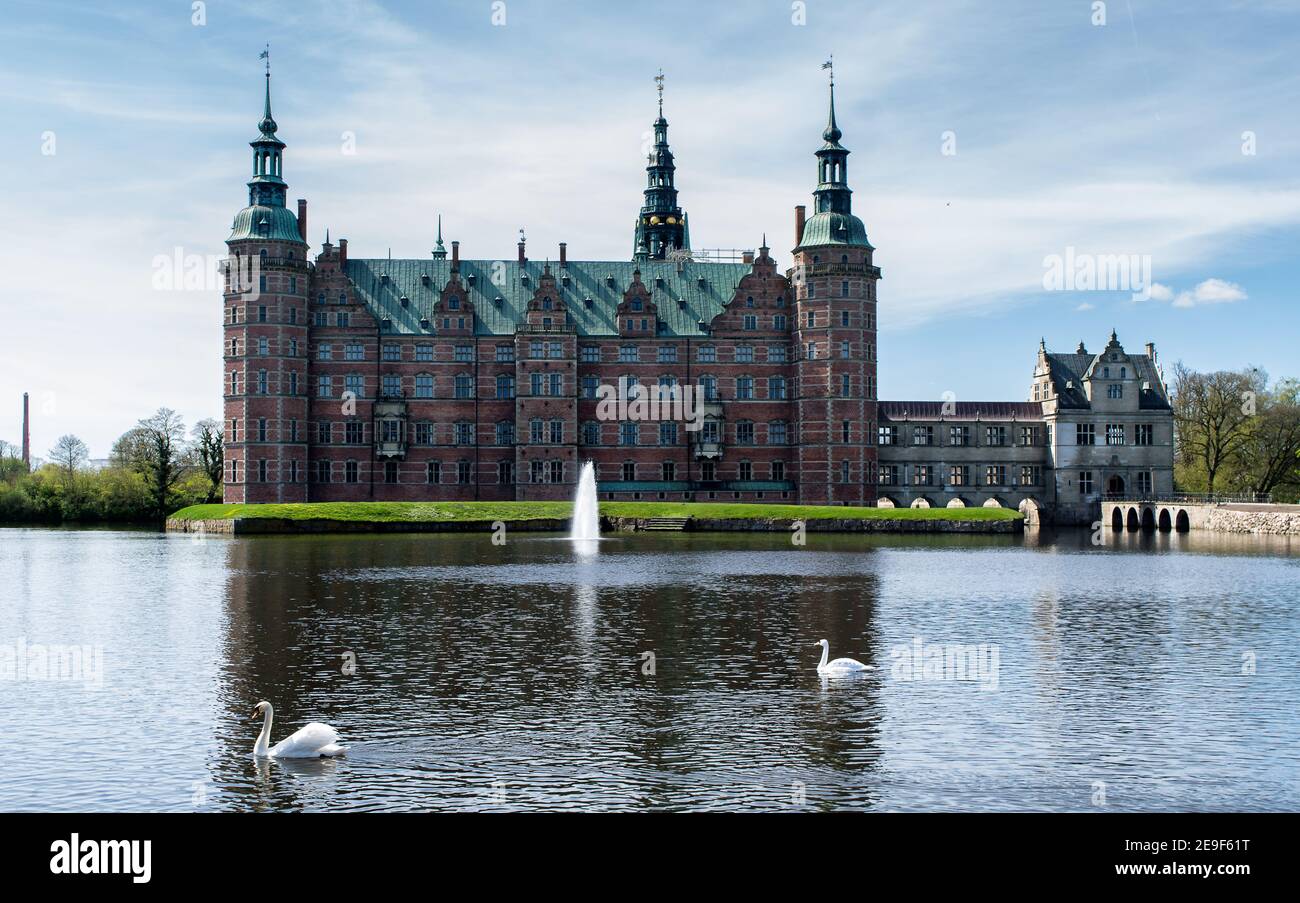 External view of Renaissance Frederiksborg Castle (Frederiksborg Slot ...
