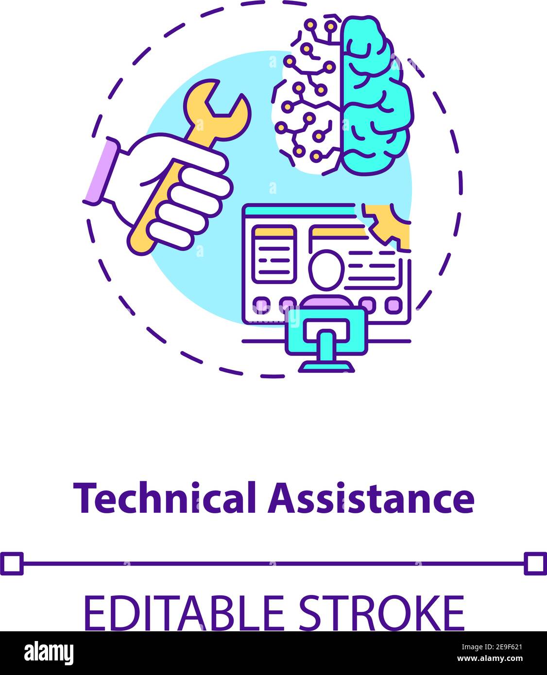 Administrative help vector hi-res stock photography and images - Alamy