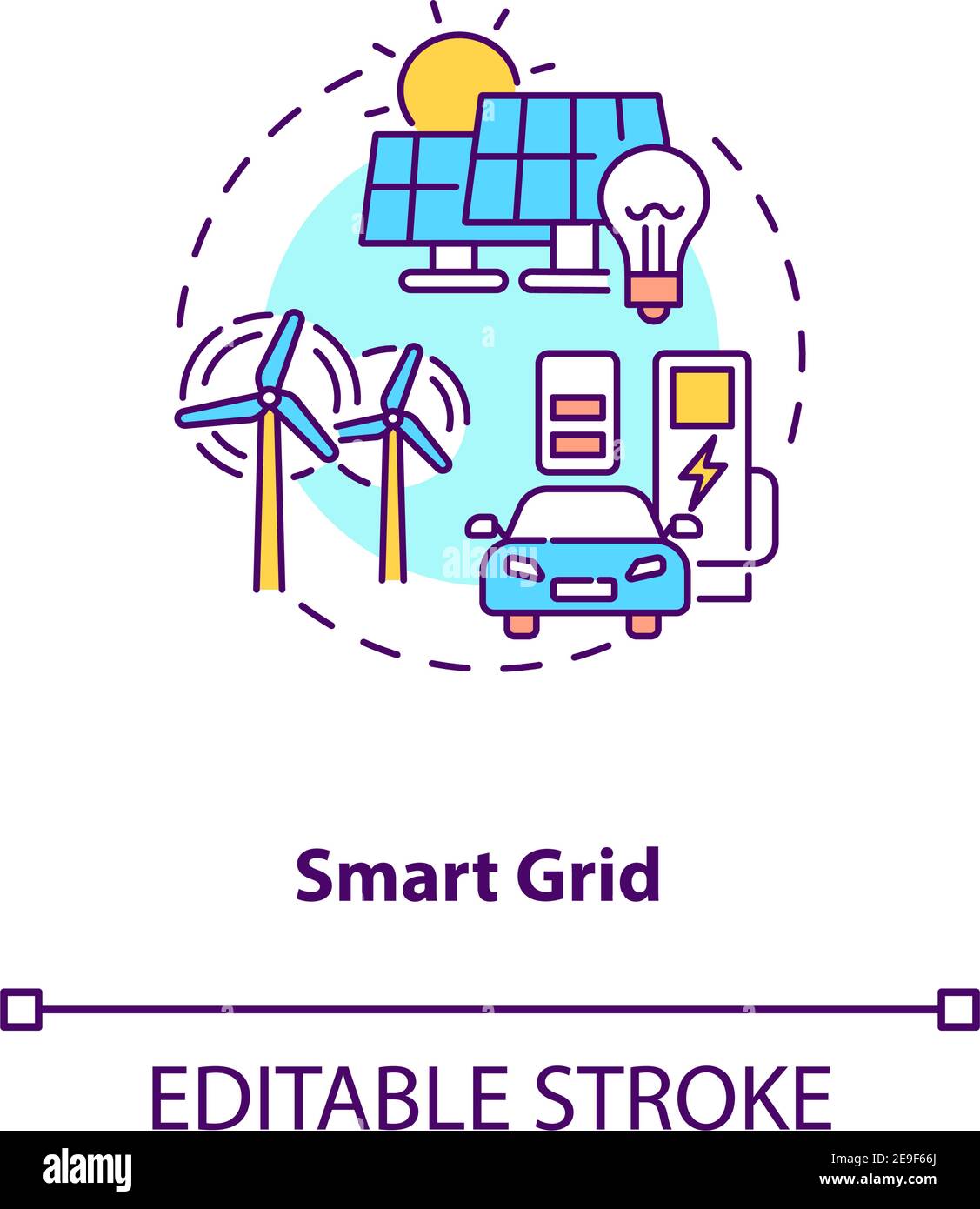 Smart grid concept icon Stock Vector Image & Art - Alamy