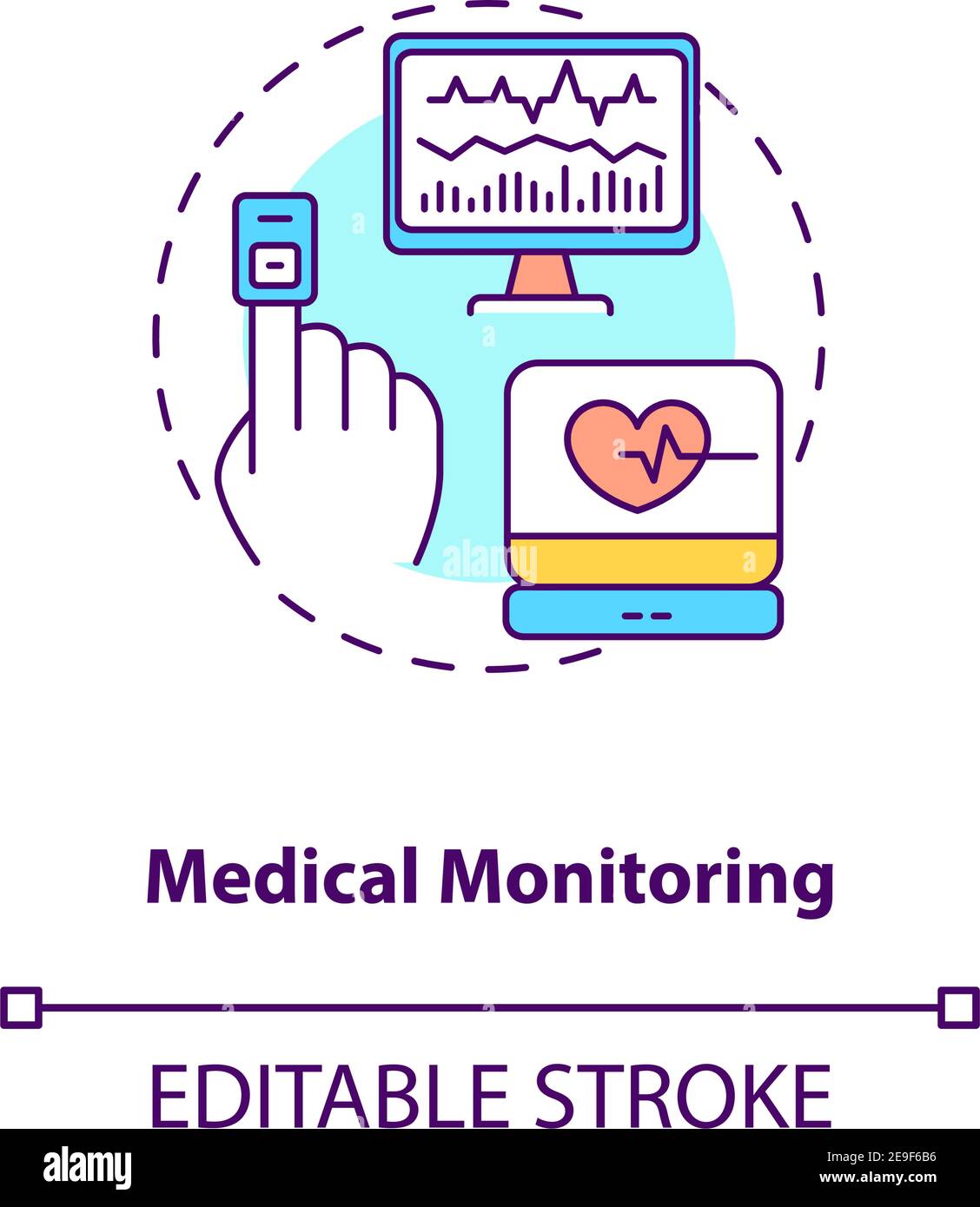 Medical monitoring concept icon Stock Vector Image & Art - Alamy