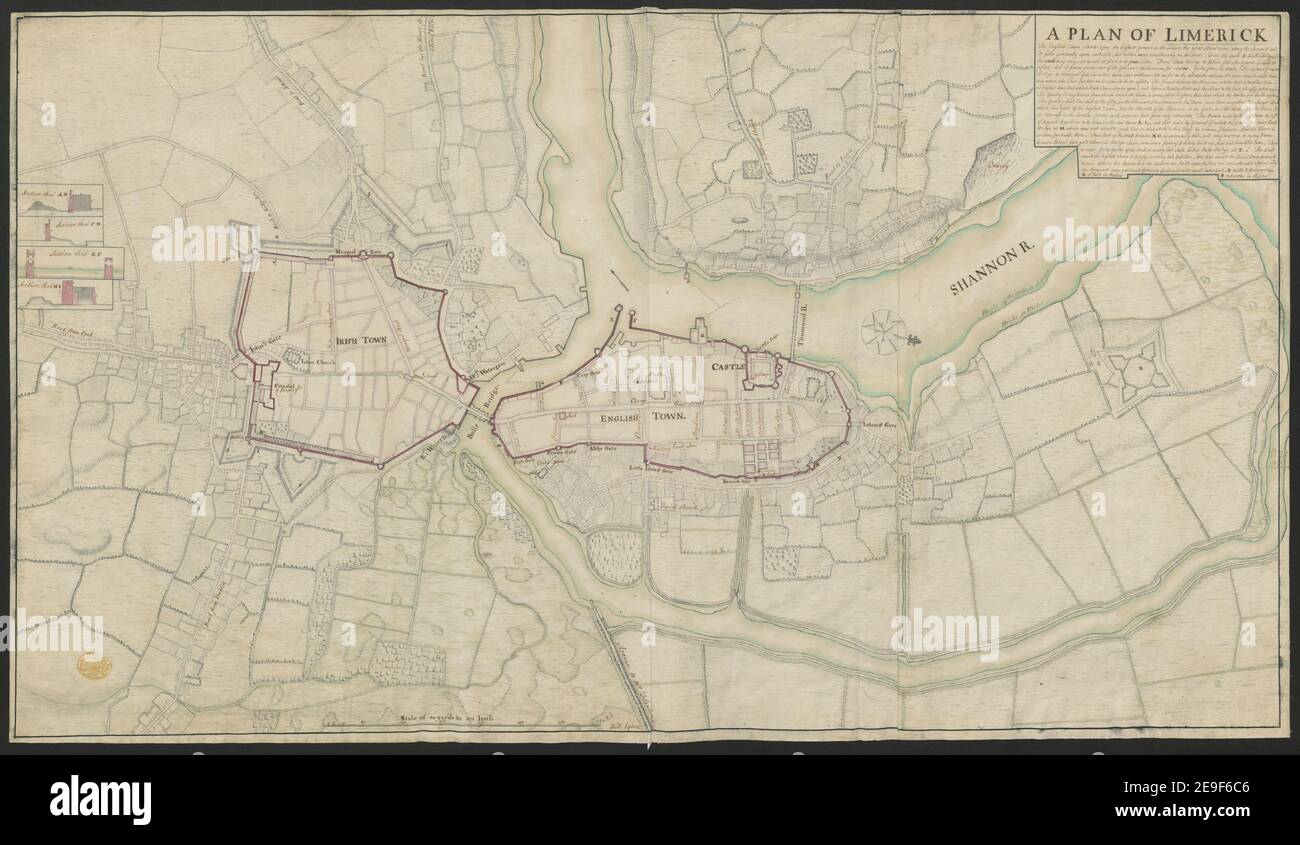 A Plan of Limerick. Author Eyres, William 54.21. Place of publication ...