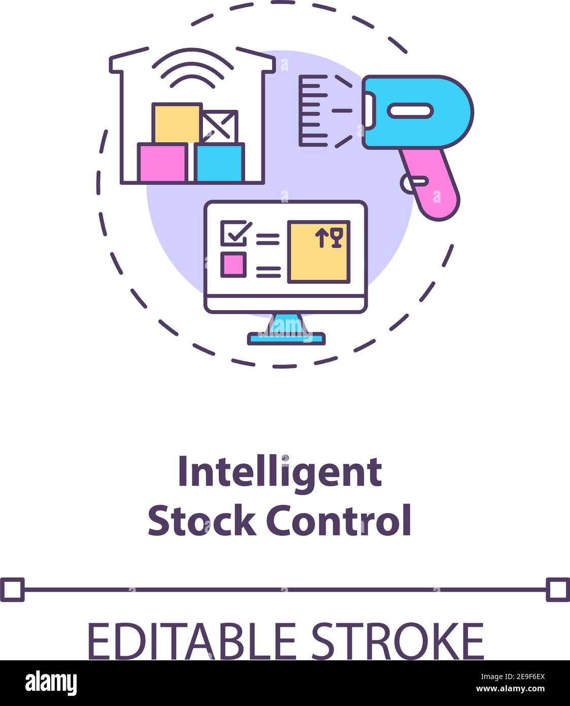 Intelligent stock control concept icon Stock Vector Image & Art - Alamy