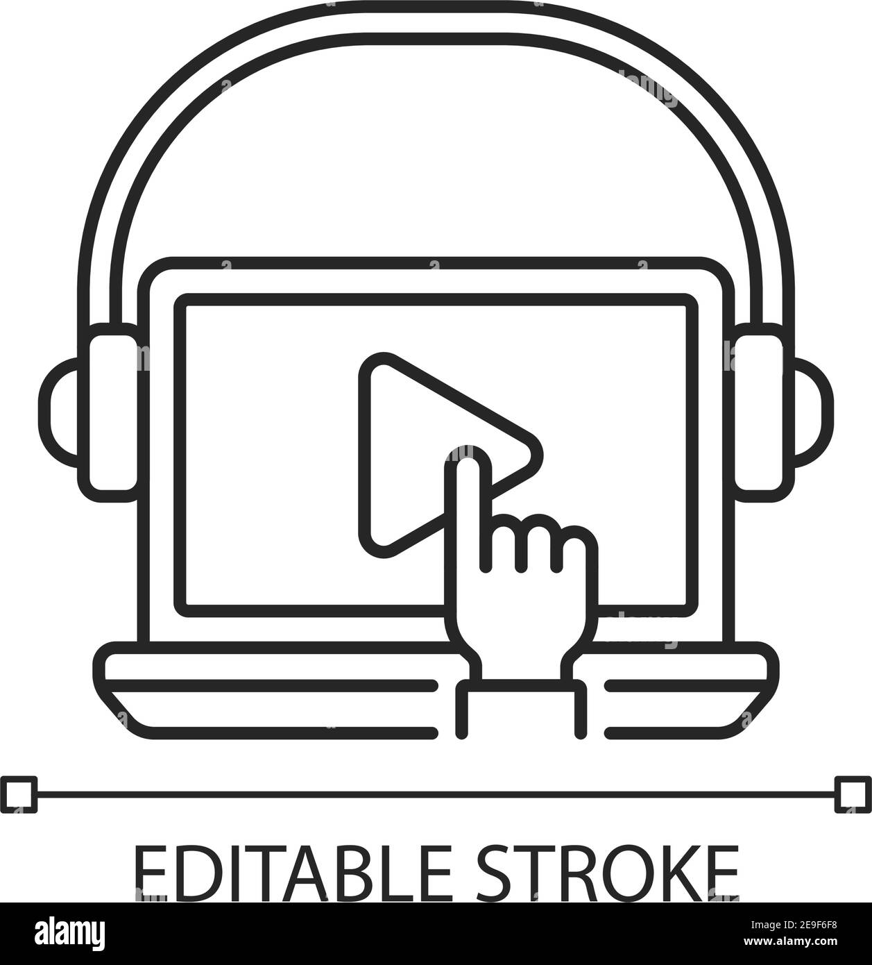 On-demand webinar linear icon Stock Vector Image & Art - Alamy