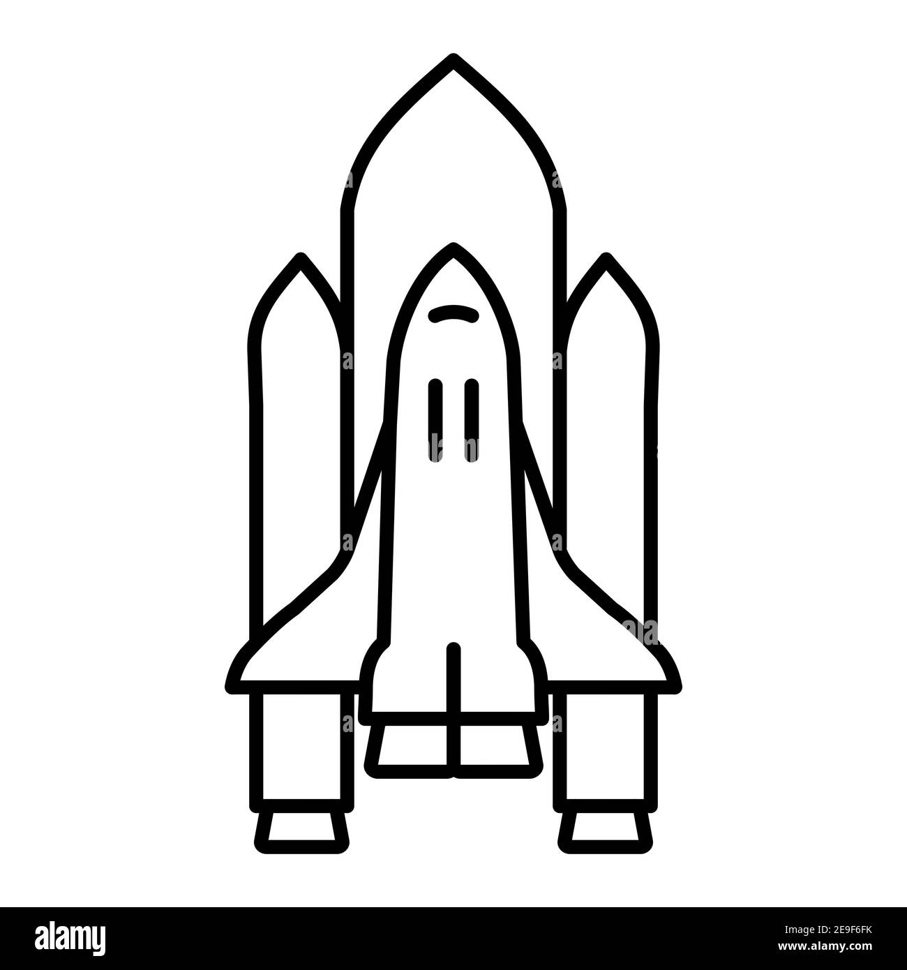 Illustration Space Shuttle Outline Icon Design Stock Photo - Alamy