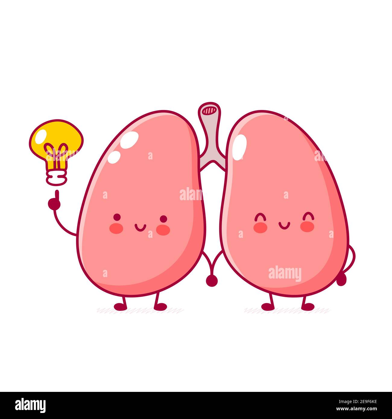Lungs line icon concept Stock Vector Images - Alamy