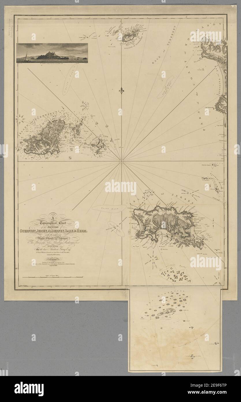 A topographical map of the islands of Guernsey, Sark, Herm, & Jethou ...