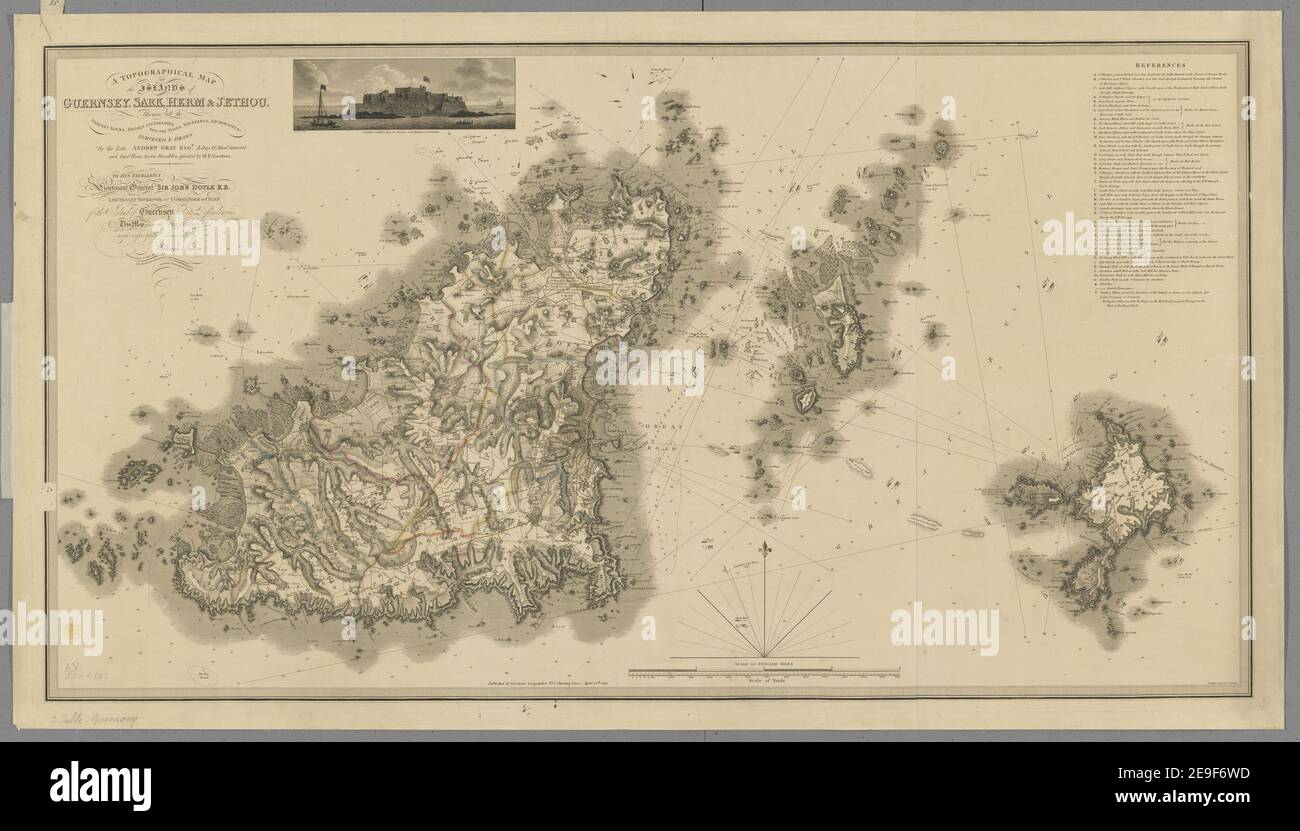 Alderney map hi-res stock photography and images - Alamy