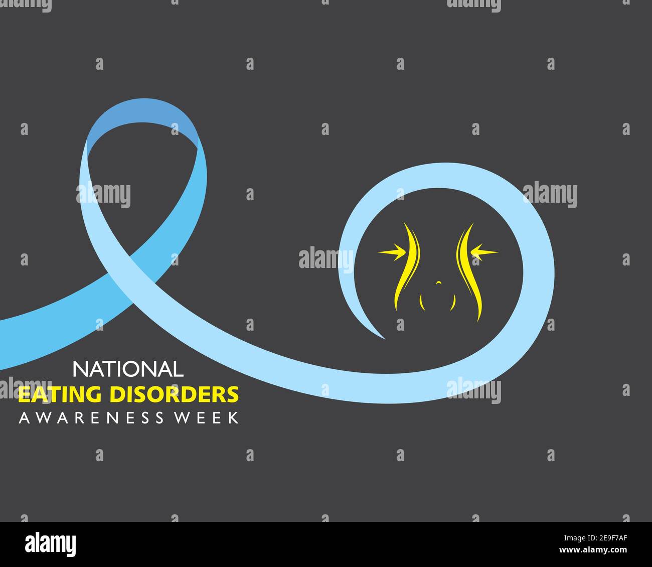 Vector illustration of National Eating Disorders Awareness Week ...