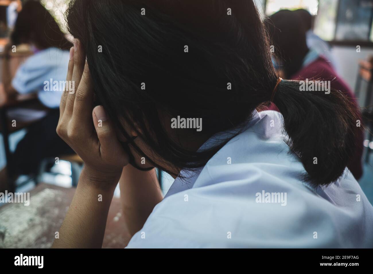 Teenager stressed in school hi-res stock photography and images - Alamy