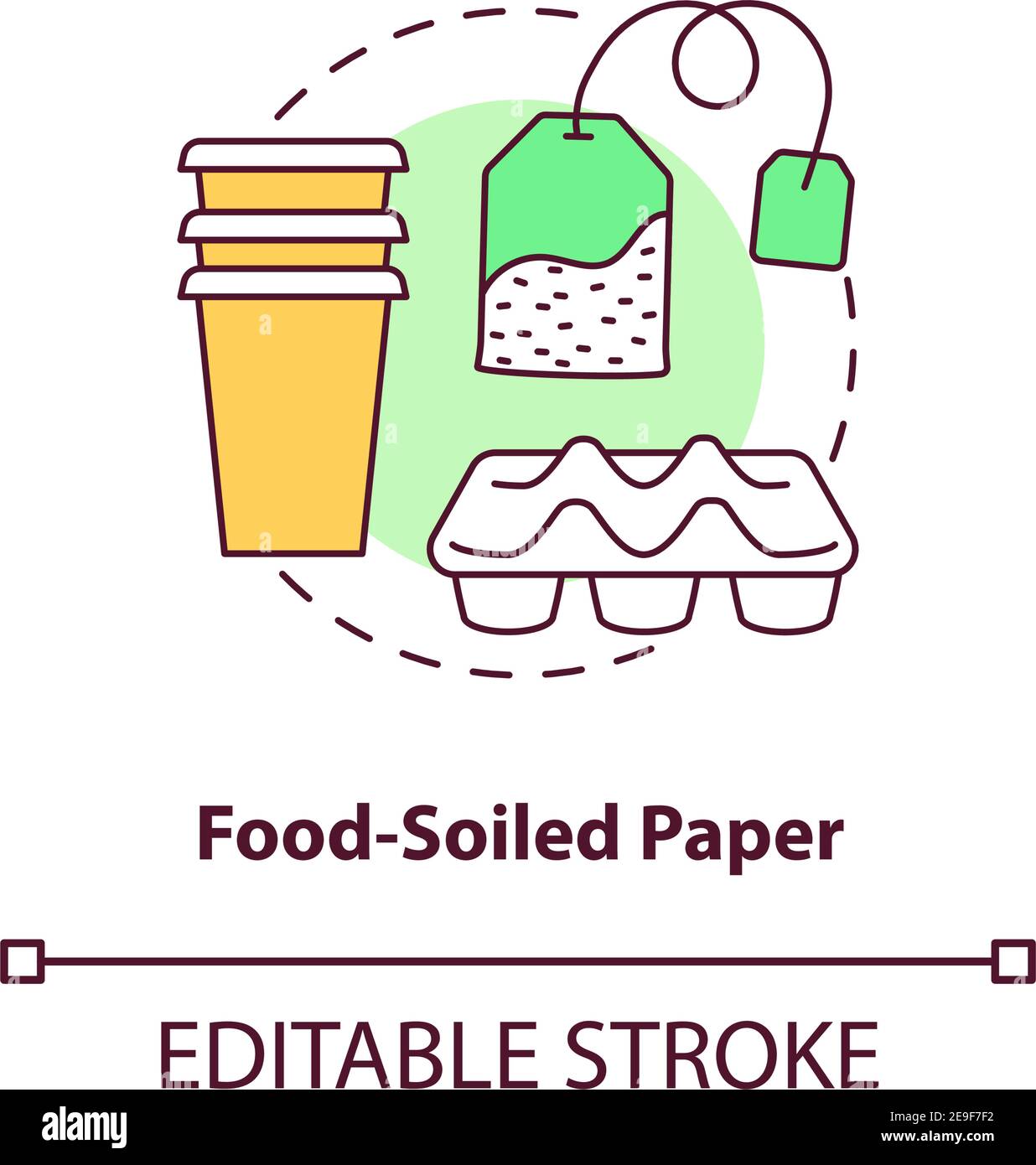 Food-soiled paper concept icon Stock Vector Image & Art - Alamy