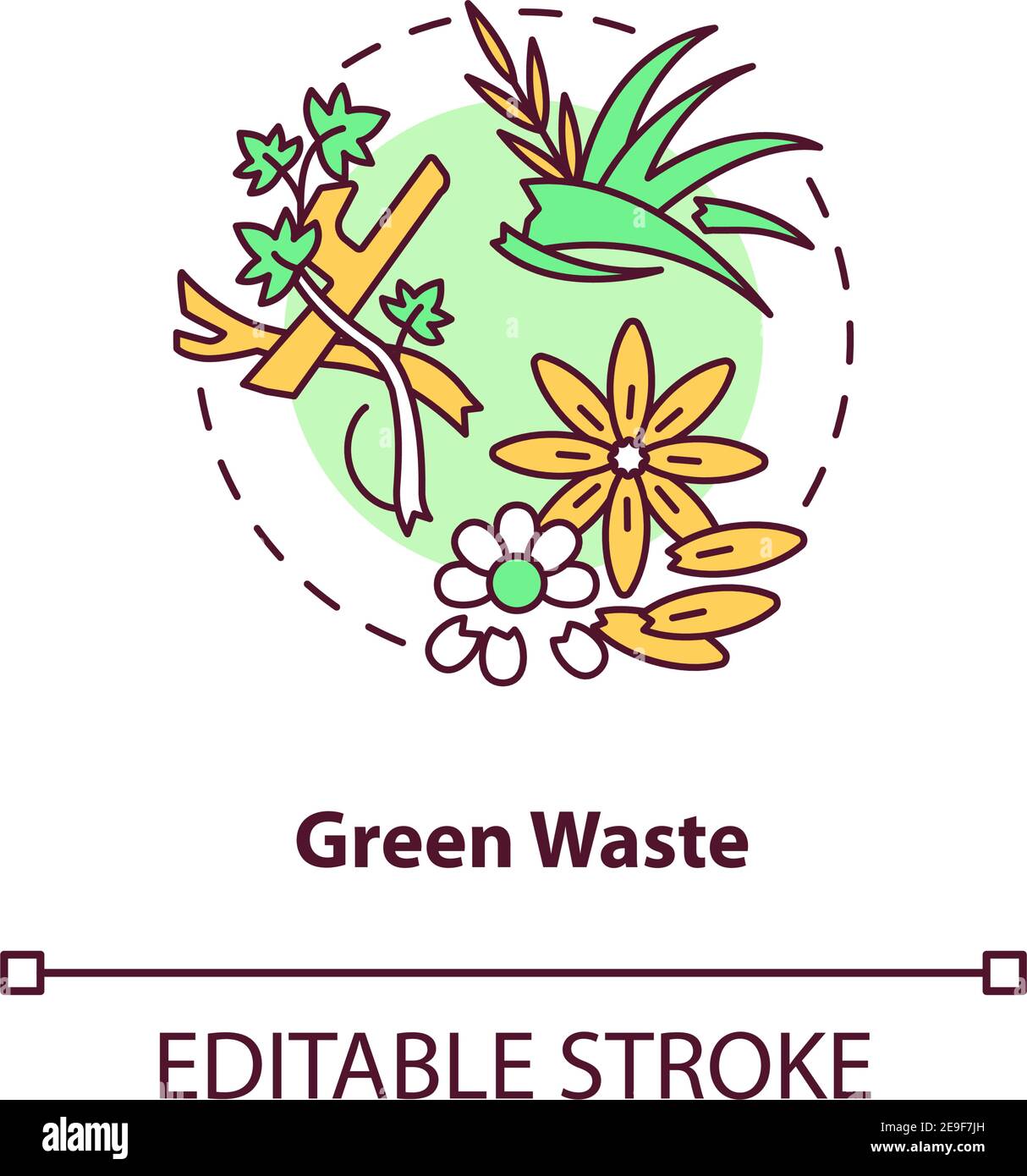Green waste concept icon Stock Vector Image & Art - Alamy