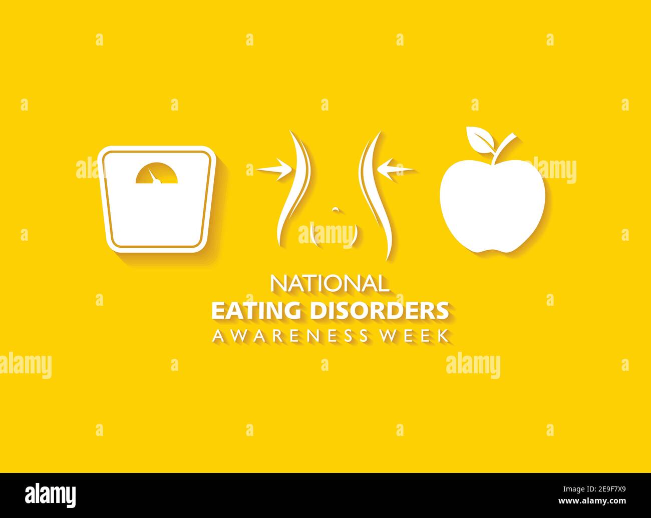 Vector illustration of National Eating Disorders Awareness Week ...