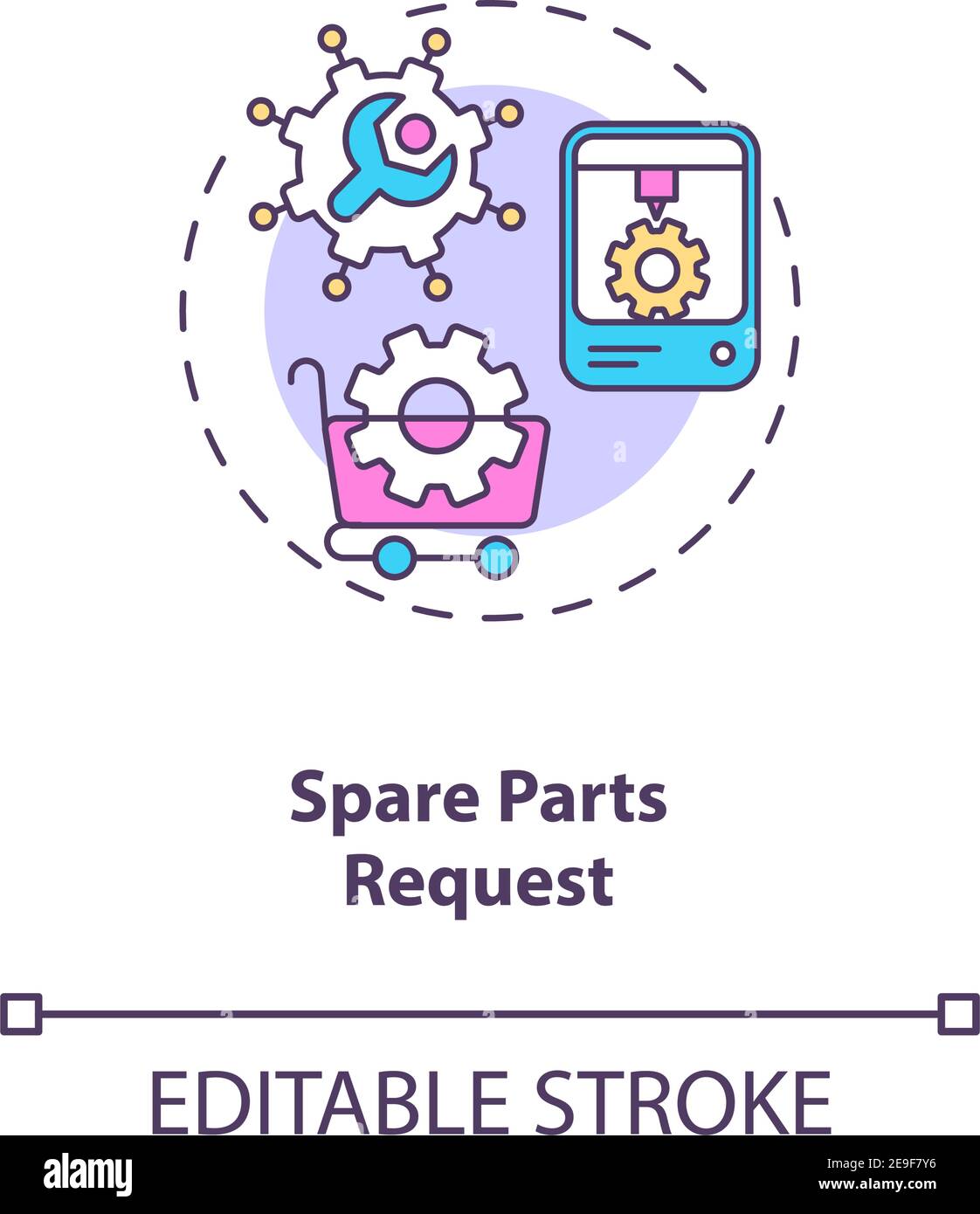 Spare parts request concept icon Stock Vector Image & Art - Alamy