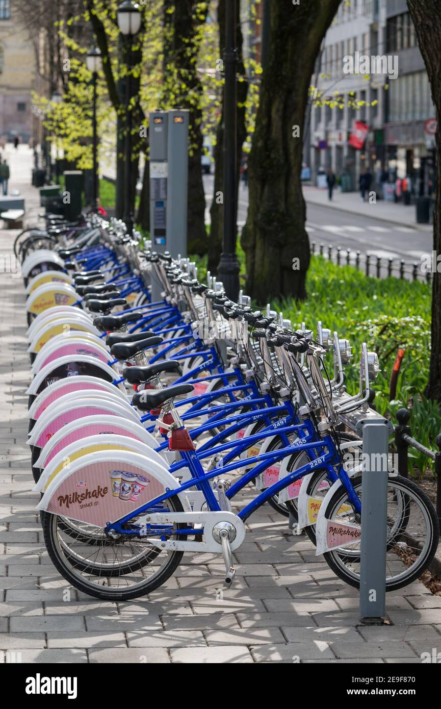Oslo Bysykkel rental bikes, Eidsvoll Plass, adj Sortingsgata, Oslo ...