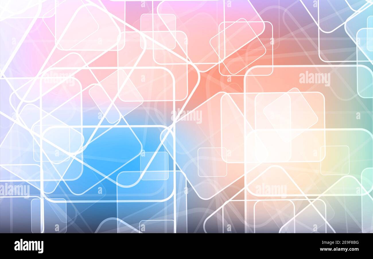 Abstract wide technology background with hexagons and gear wheels. Hi ...