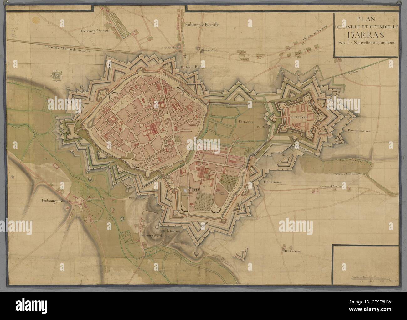 Plan de la ville et citadelle d'Arras, avec les nouvelles ...
