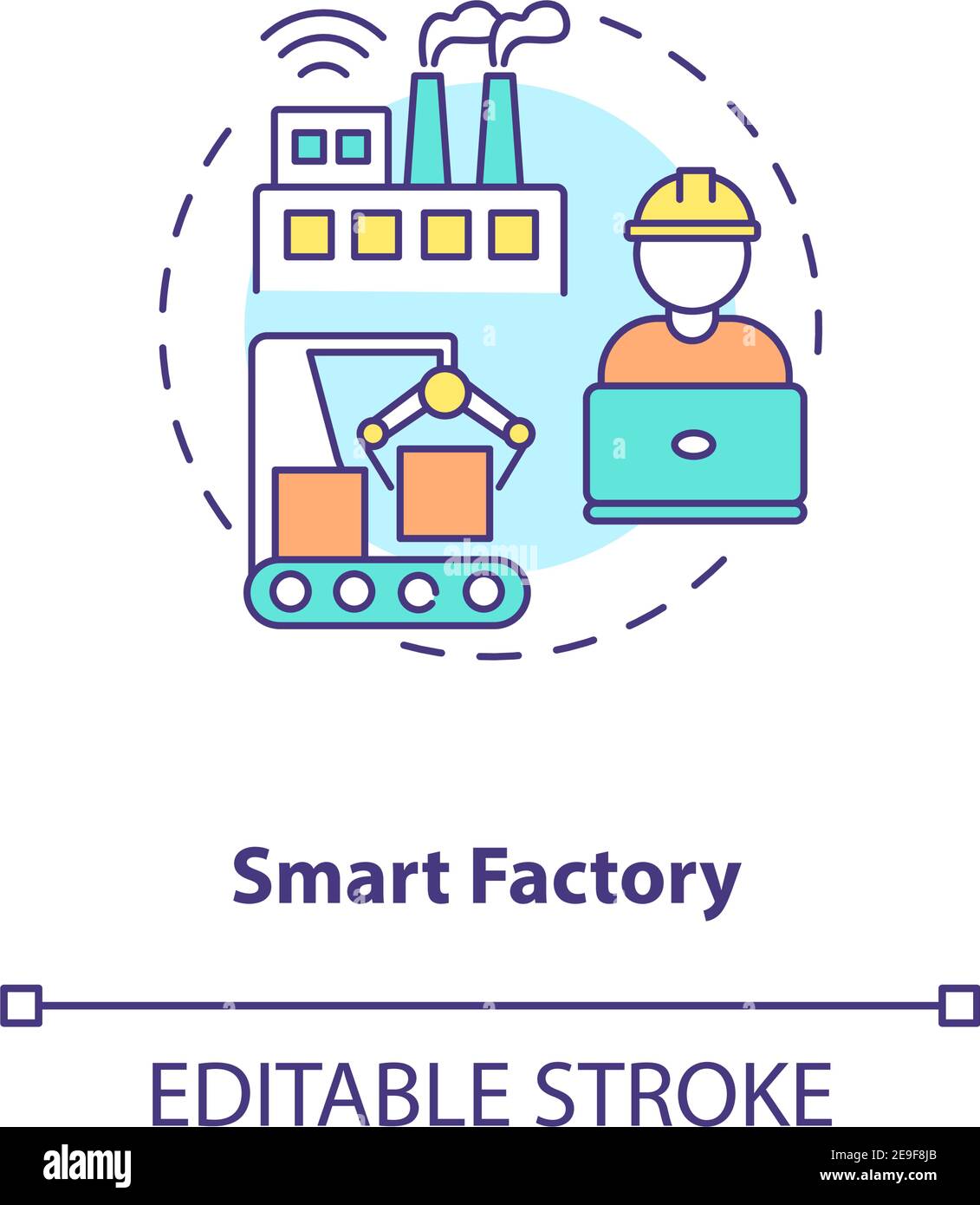 Smart factory concept icon Stock Vector Image & Art - Alamy