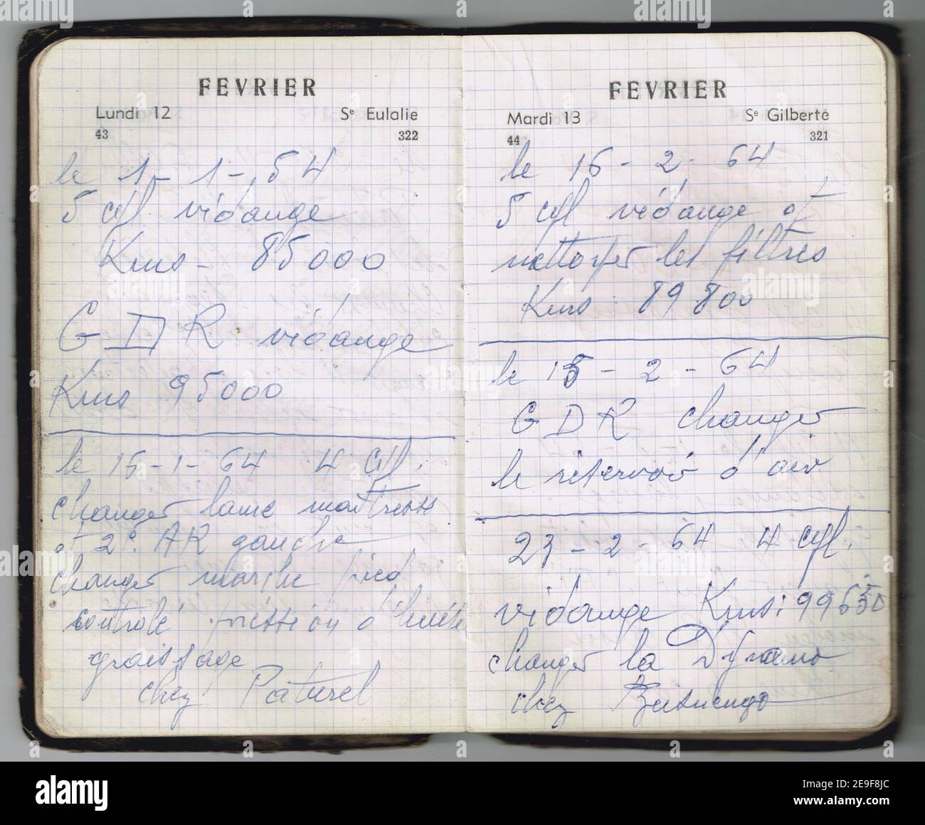 Old diary, France, 1962 Stock Photo - Alamy