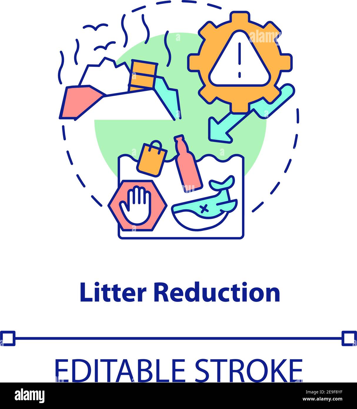 Plastic reduction concept Stock Vector Images - Alamy