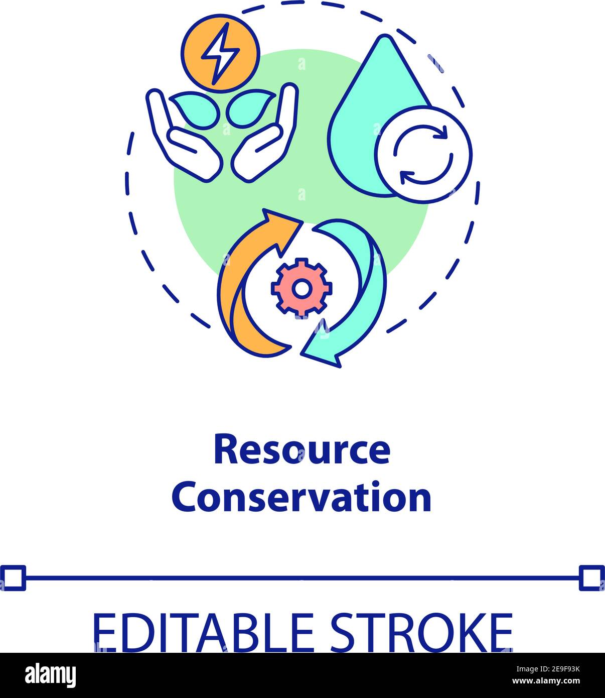 Resource conservation concept icon Stock Vector Image & Art - Alamy