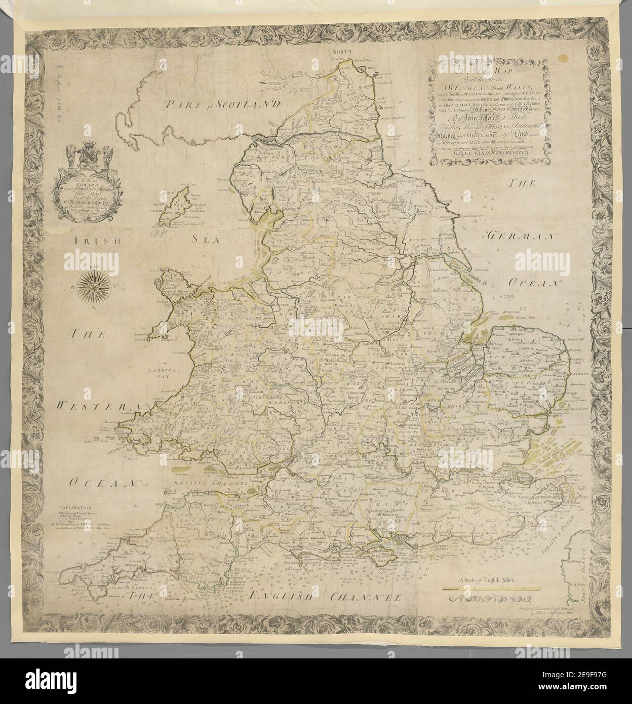 A new Map of all the Rivers in England and Wales by John Jefferys, Jun ...