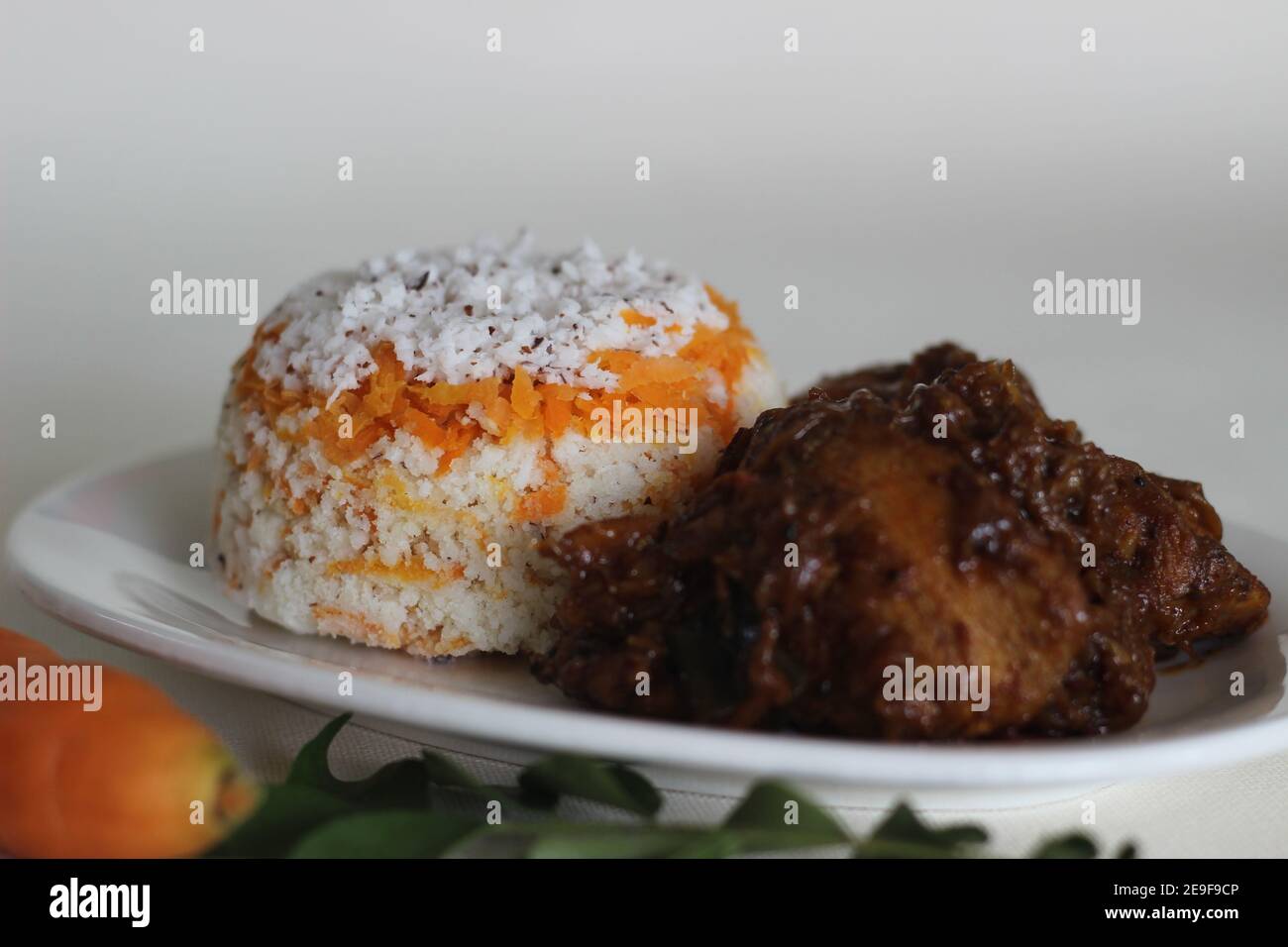 Carrot puttu, a variety of Kerala rice steam cake by adding shredded ...