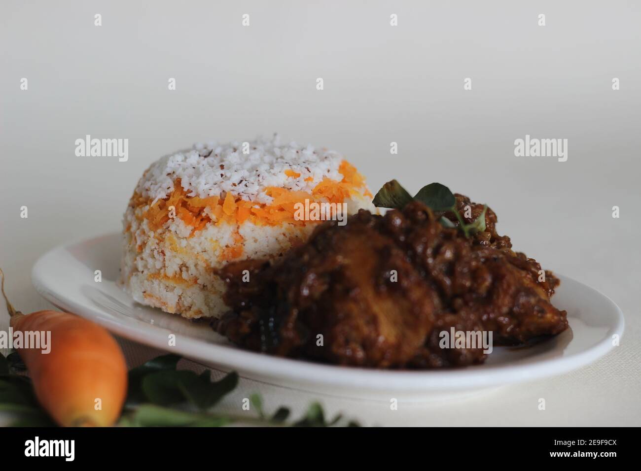 Carrot puttu, a variety of Kerala rice steam cake by adding shredded ...
