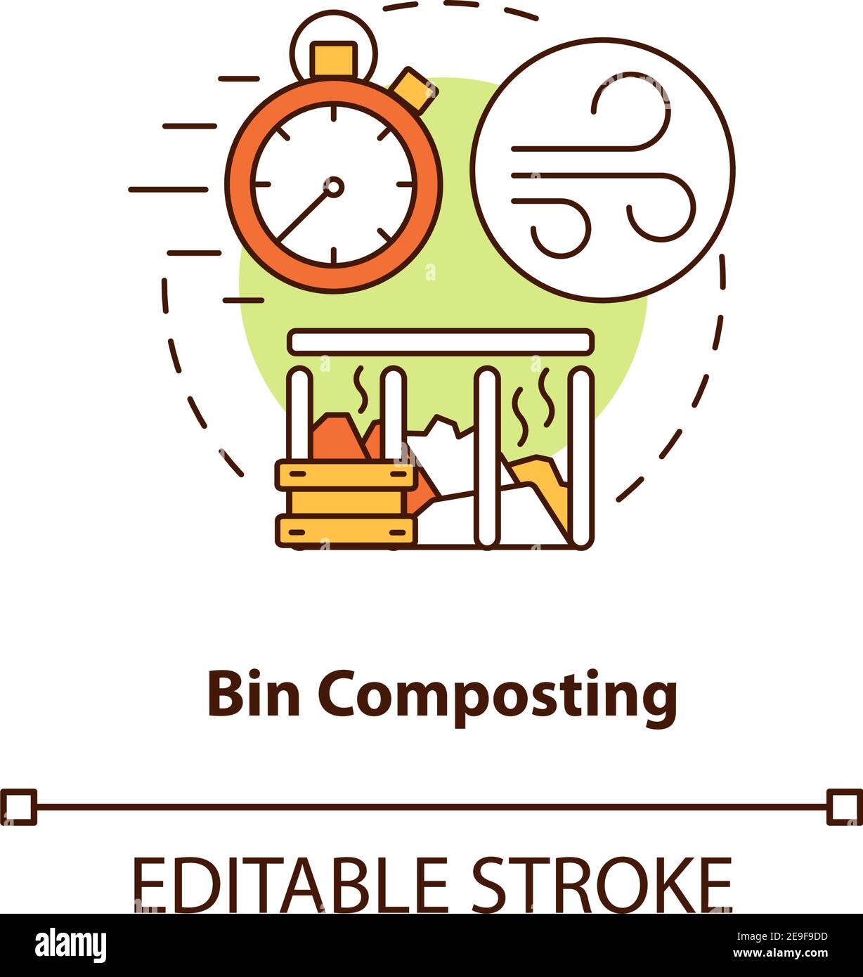 Bin composting concept icon Stock Vector Image & Art - Alamy