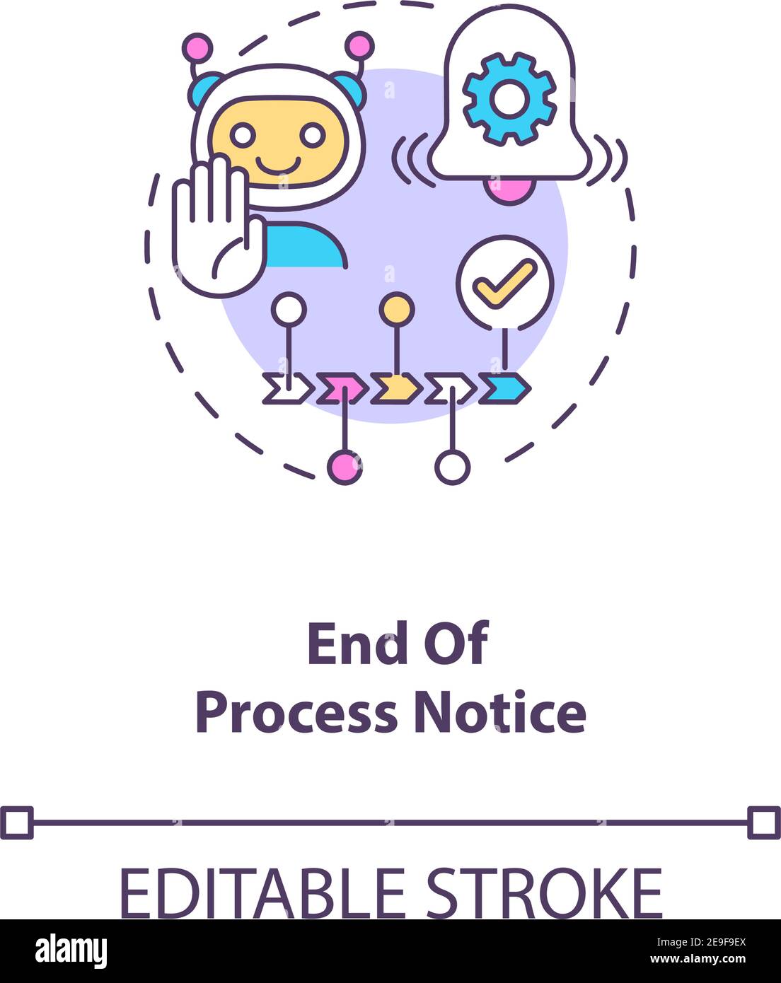 End process notice concept icon Stock Vector Image & Art - Alamy