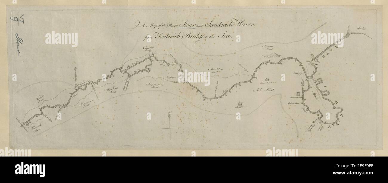 A Map of the River Stour and Sandwich Haven from Fordwich Bridge to the ...