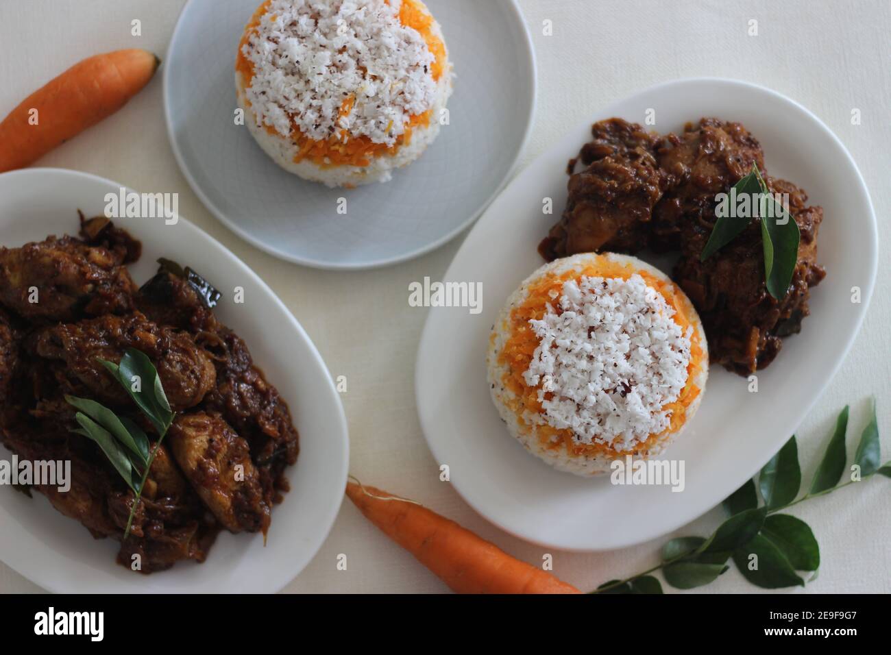 Carrot puttu, a variety of Kerala rice steam cake by adding shredded ...