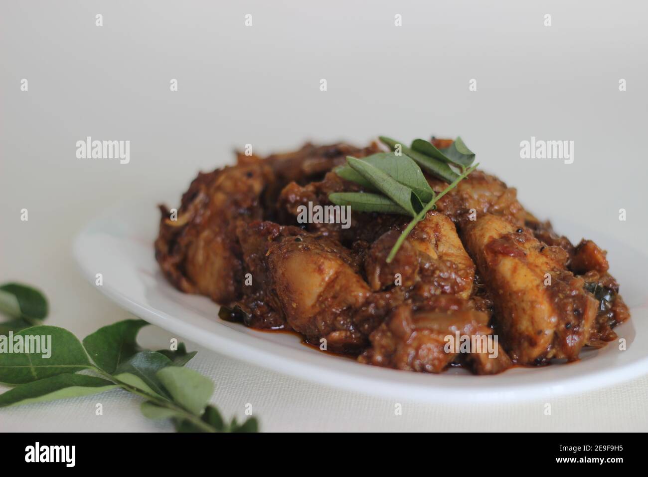 Dry gravy chicken roast prepared in Kerala style with cocunut oil and ...